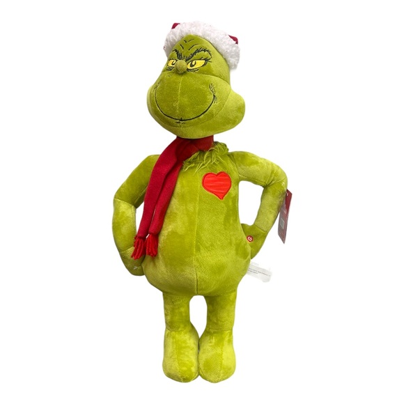 Dr. Seuss | Holiday | Dr Seuss The Grinch Plush Greeter W Santa Hat ...